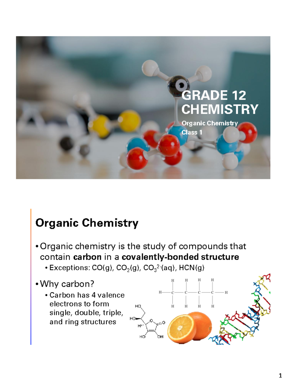 Grade 12 Chemistry Class 01 Organic Chemistry Notes - GRADE 12 ...