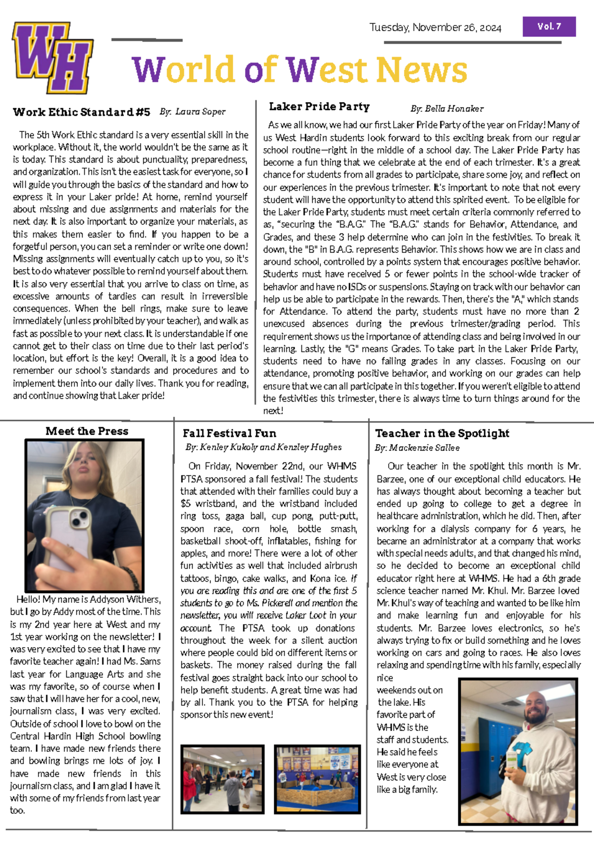 World of West News Volume 7 - World of West News Tuesday, November 26 ...