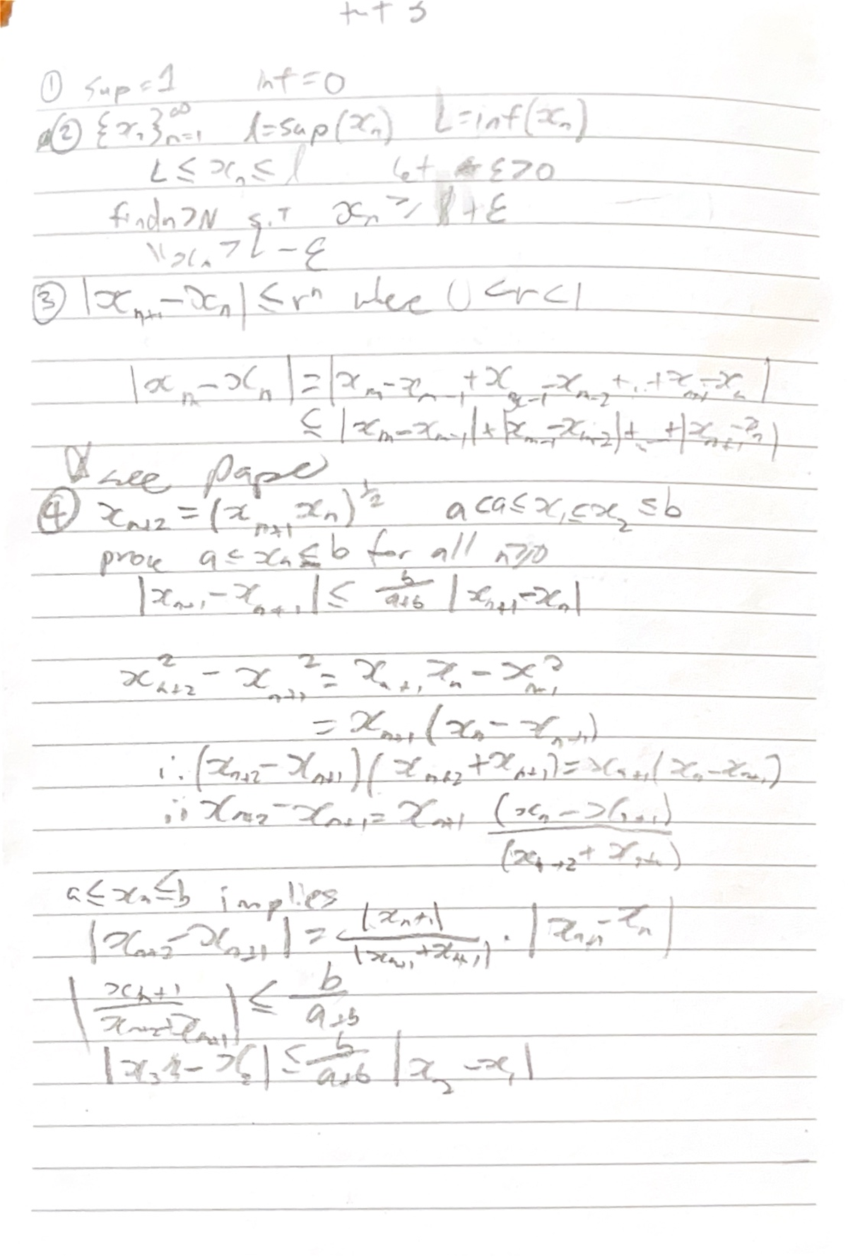 Wrk Tut 3 - Real analysis Tutorial questions - 35007 - Studocu