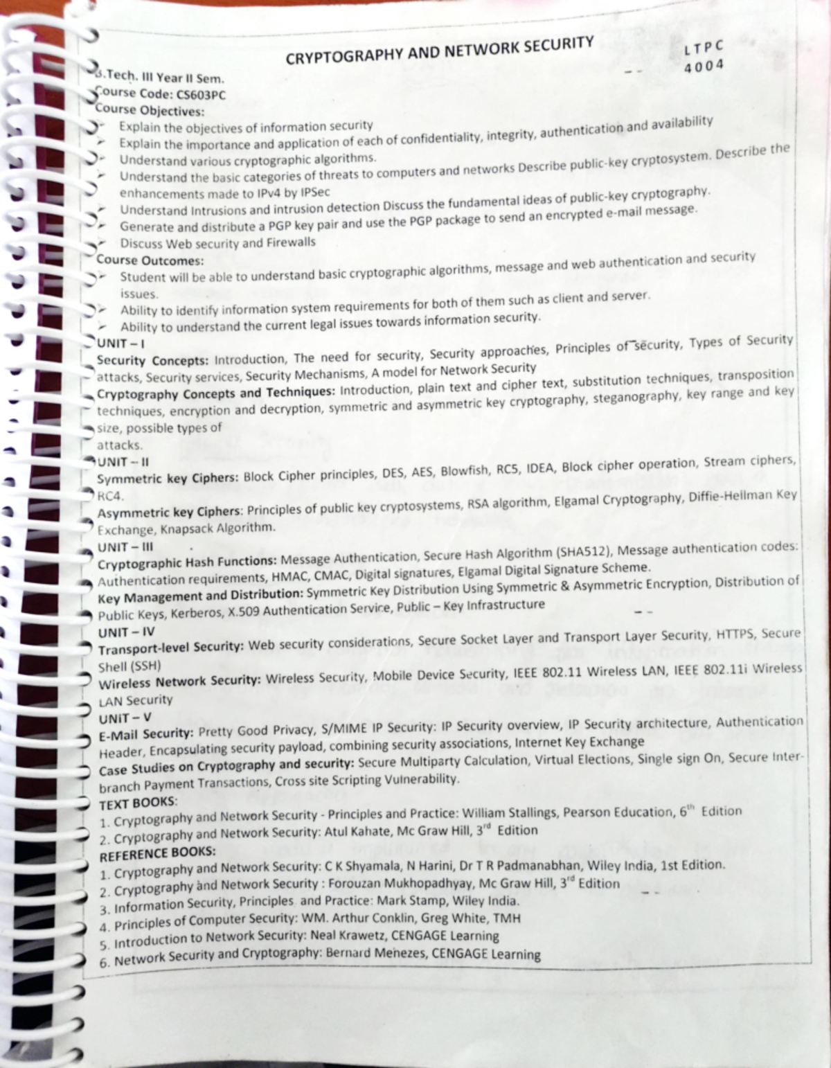 CNS UNIT -1 - Cse (ai & ml) - Studocu