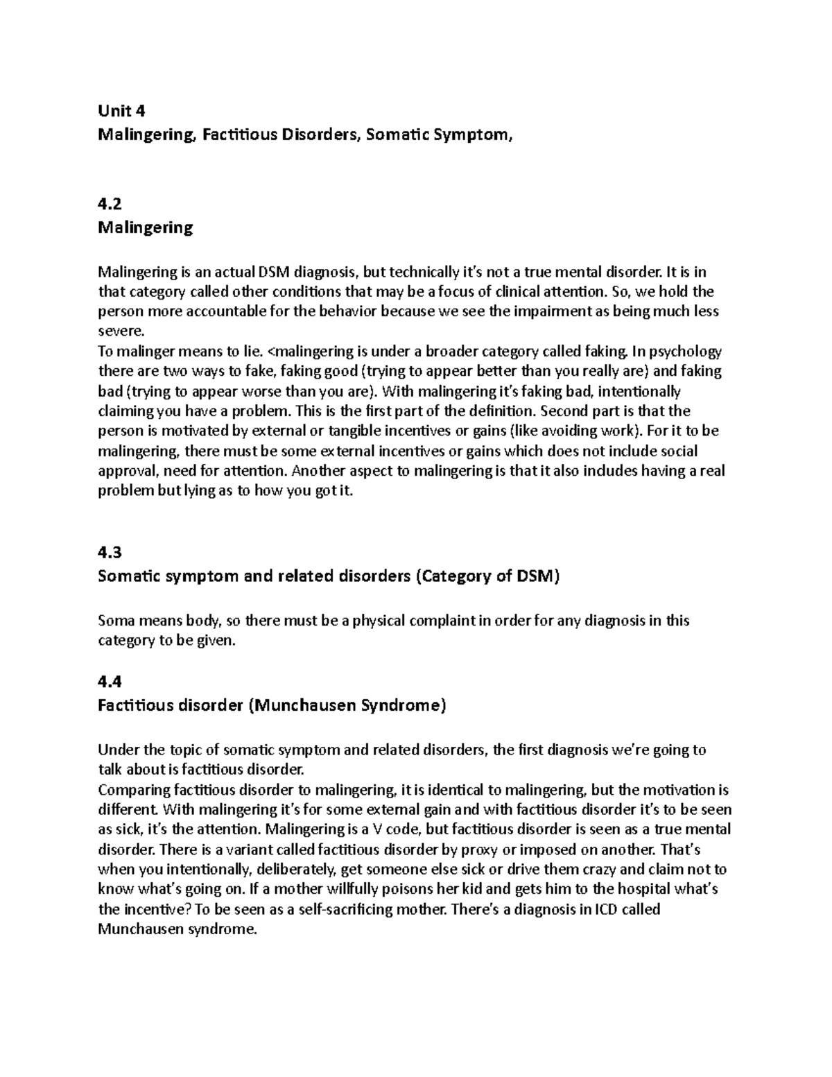 Unit 4 Lecture 4 Study Guide - PSY 627 - Psychopharmacology - StuDocu