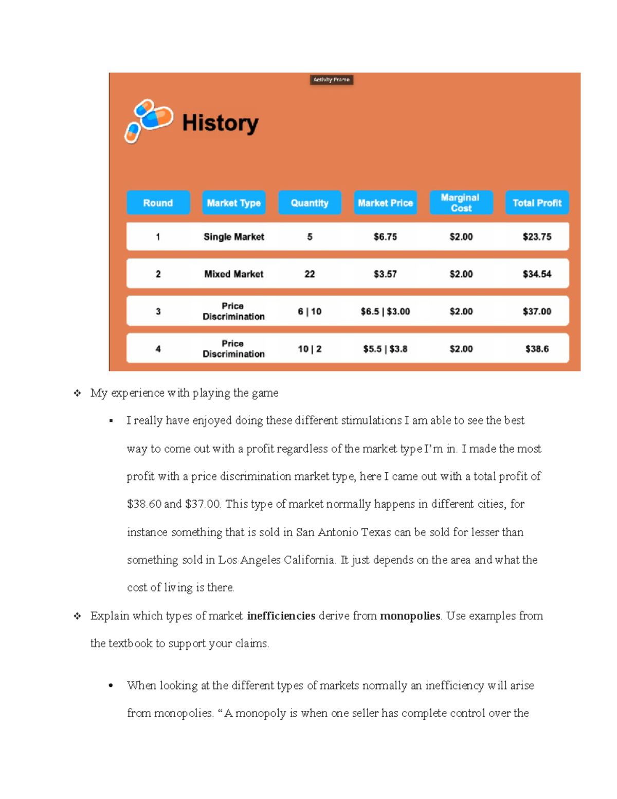 6-2 Simulation Discussion- Monopolies and Monopolistic Competition - My ...