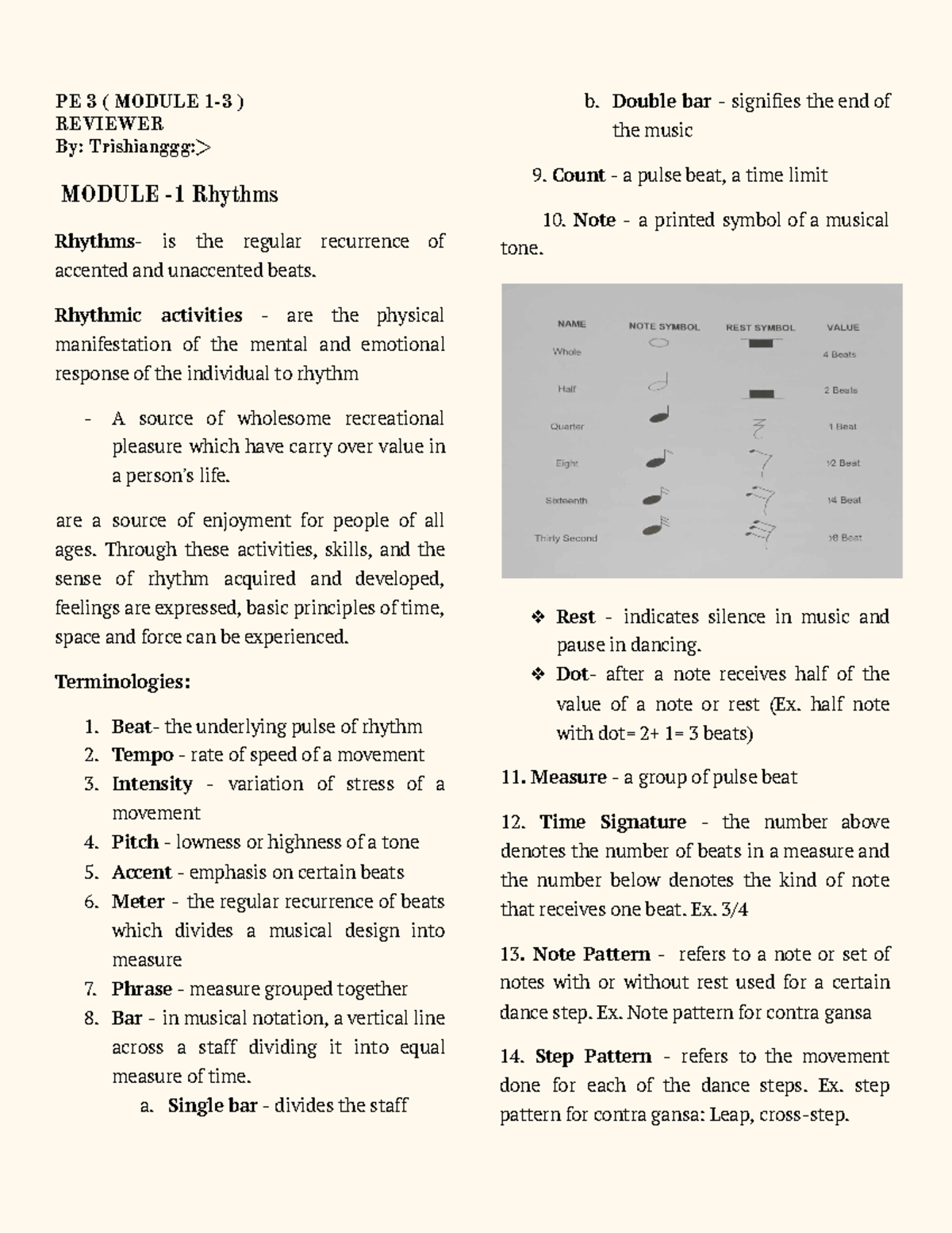Reviewer-PE3 - PE 3 reviewer - PE 3 ( MODULE 1-3 ) REVIEWER By ...