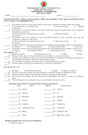 Consumer Behavior Semi Mid Exam - GUINAYANGAN COLLEGE FOUNDATION INC ...