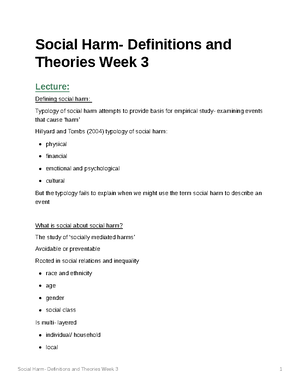 Social Harm - Definitions and Theories - This idea of social harm ...