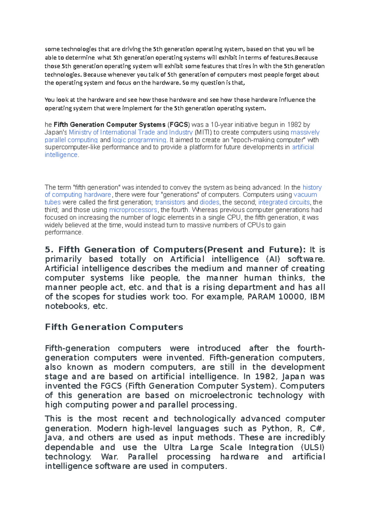 Operating System - information technology - some technologies that are ...