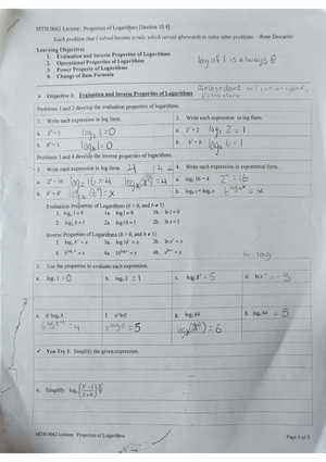 Lecture 3-Add and Subtract with Common and Opposite Denominators - MTH 0662 Page 1 of 3 Lecture ...