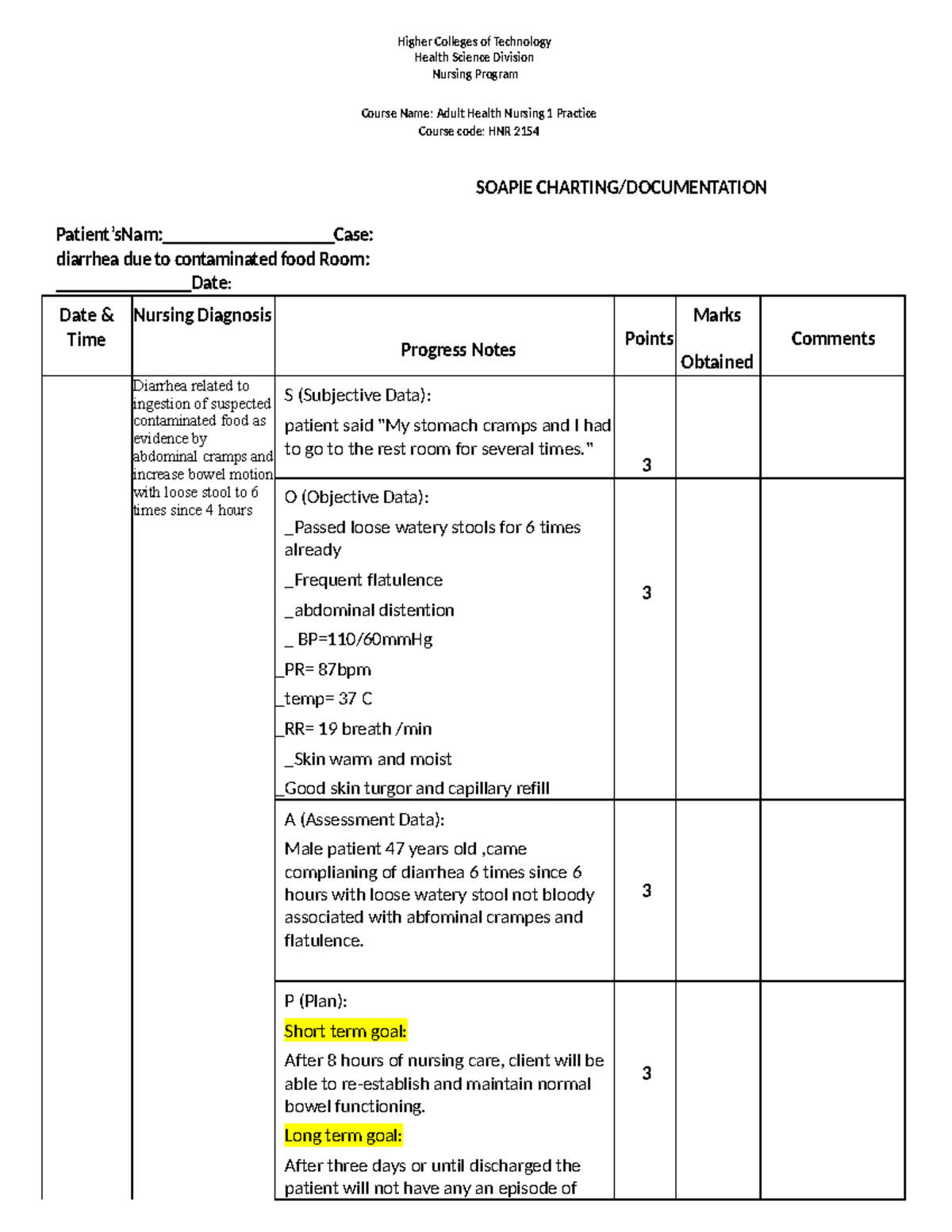 Soapie diarrhea - very important files - Higher Colleges of Technology ...