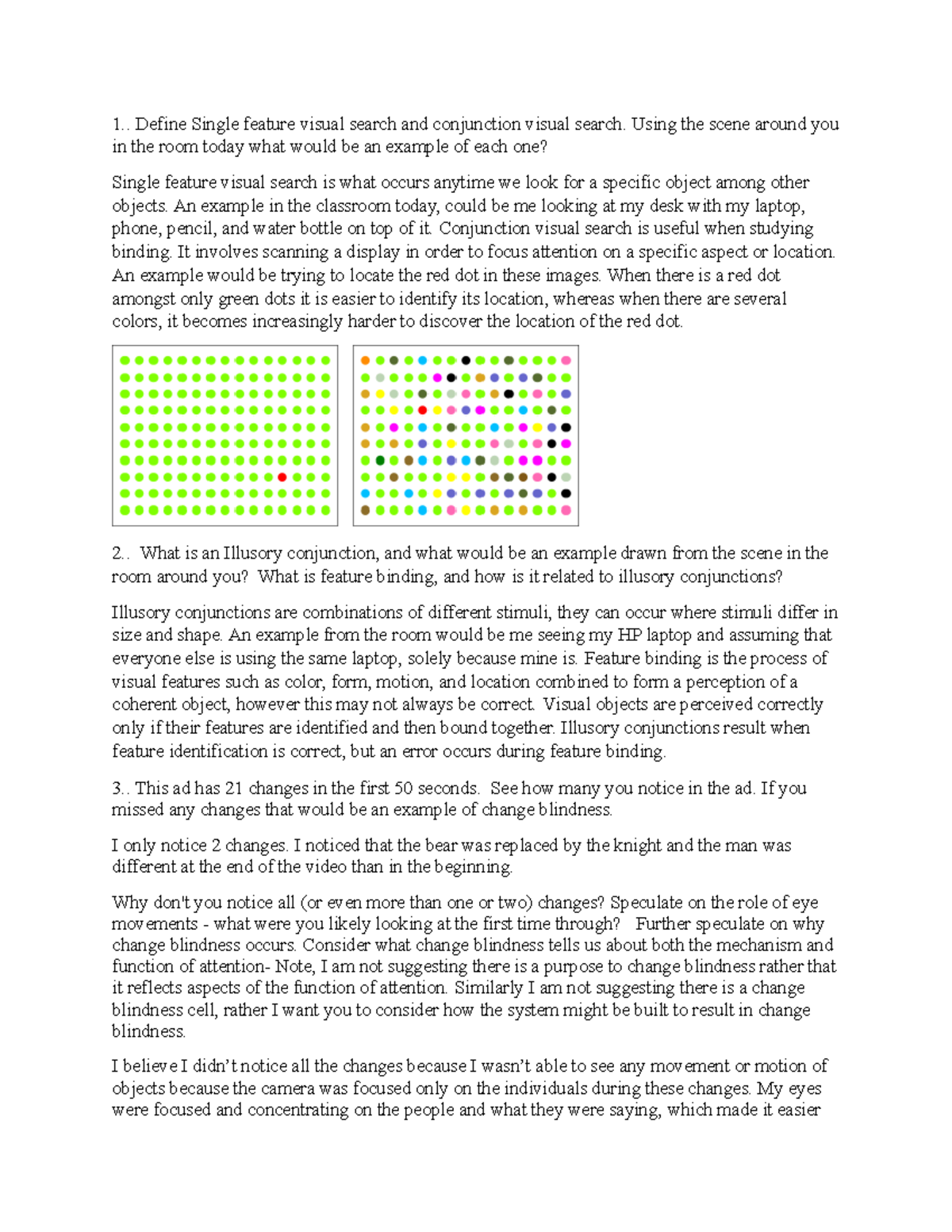 Module 8 Project - 1.. Define Single feature visual search and ...