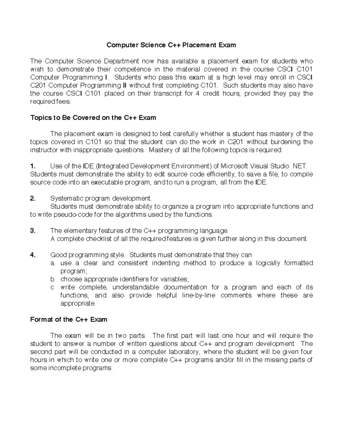 C101-Study Guide - computer scince project work for final year students ...