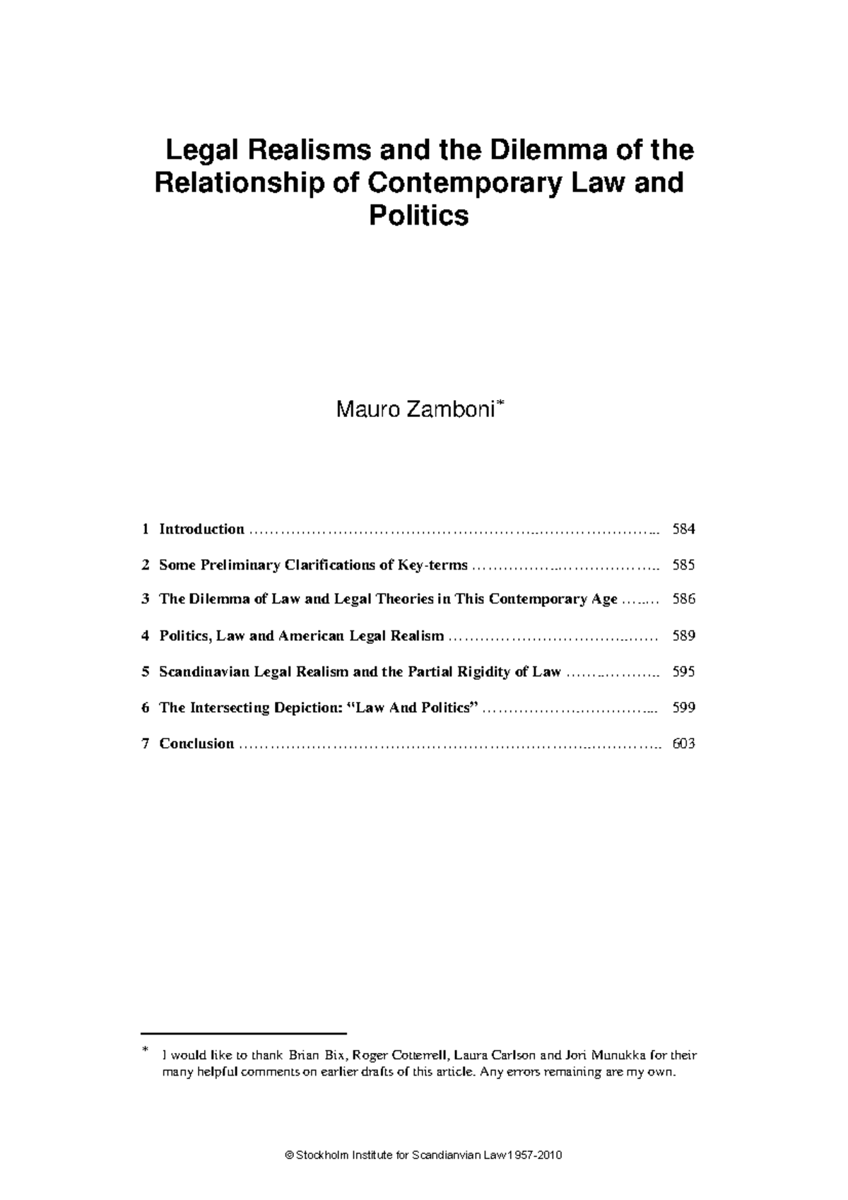 Legal realism 2 - good notes - Legal Realisms and the Dilemma of the ...