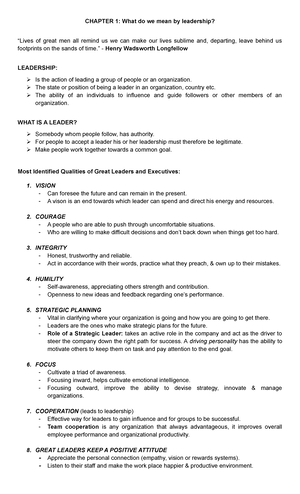 Leadership-highlights - Highlights for Leadership Chapter 1: What Do We ...
