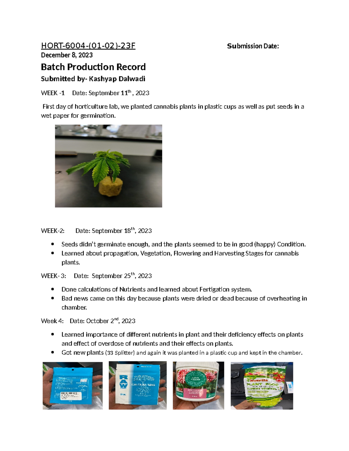 Batch production record KD - HORT-6004-(01-02)-23F Submission Date ...