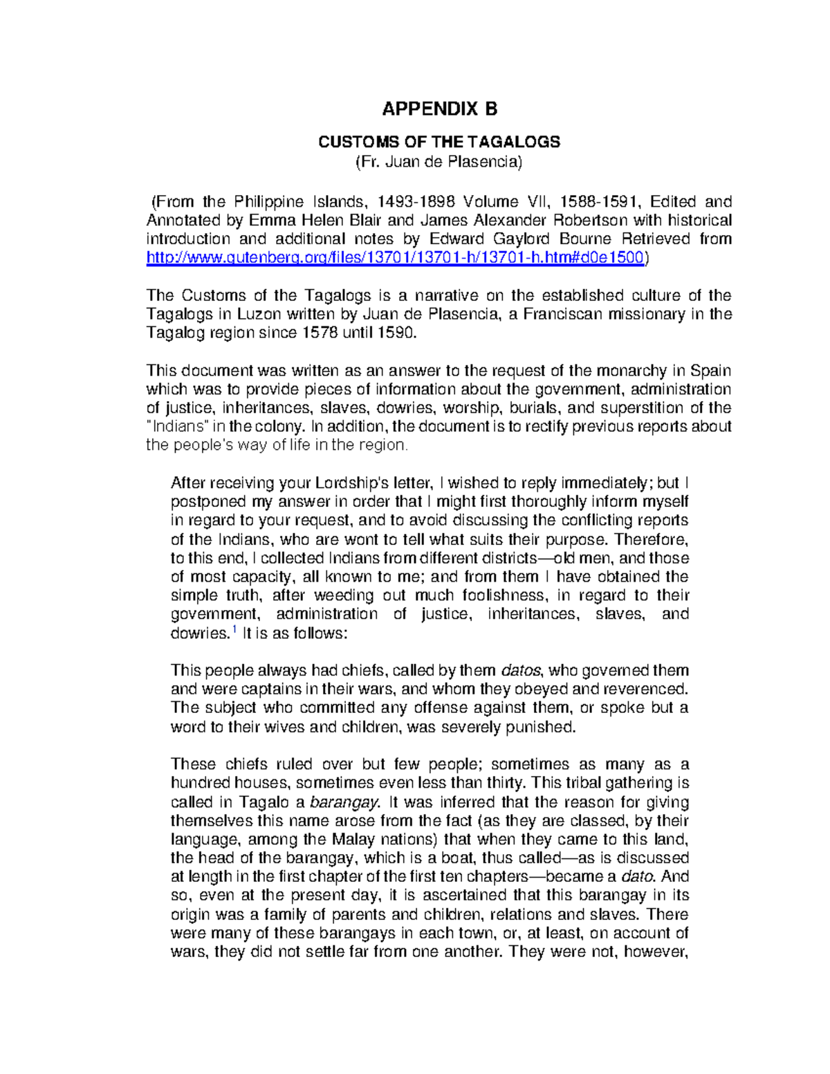 Appendix-B - For Readings in Philippine History Subject - APPENDIX B ...