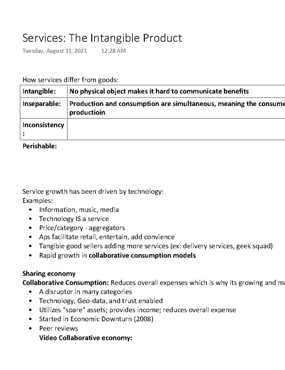 Services The Intangible Product - How services differ from goods ...