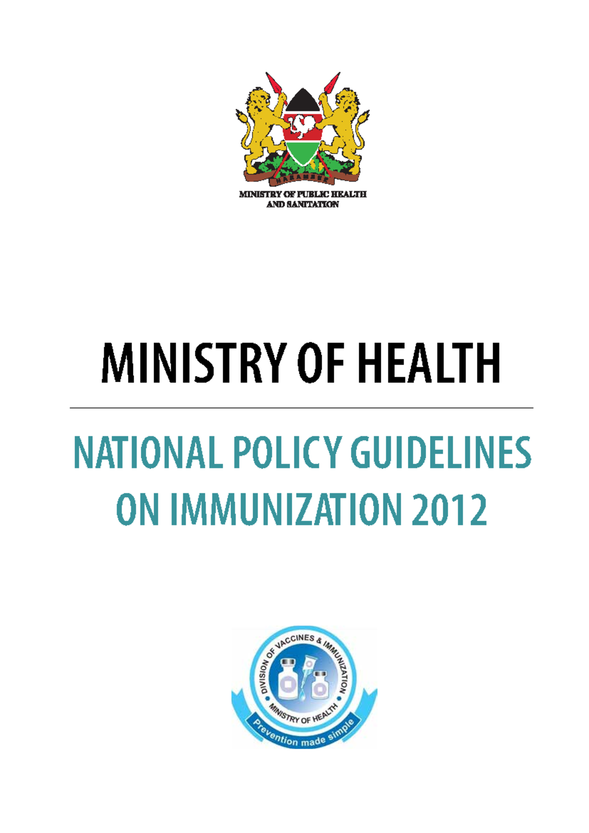 Immunization-Policy-Guidline - Future MINISTRY OF HEALTH NATIONAL ...