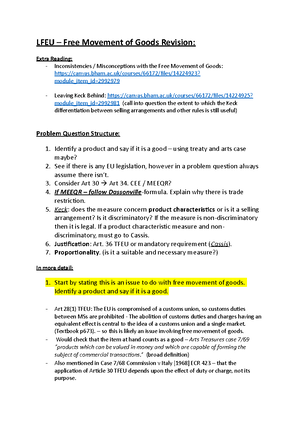 S4 Free movement of goods copy - Seminar 4 – Free movement of goods ...