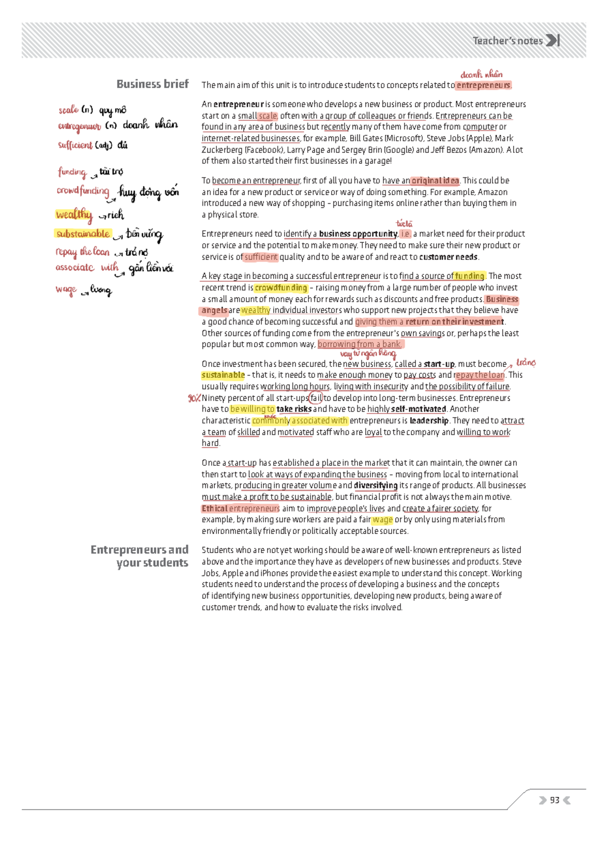 B1+ U6 Concept Note - 93 Teacher’s notes The main aim of this unit is ...