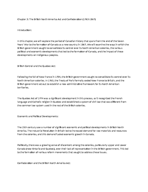 1 Canadian History to 1867 HIST1121 - Canadian History to 1867 HIST ...