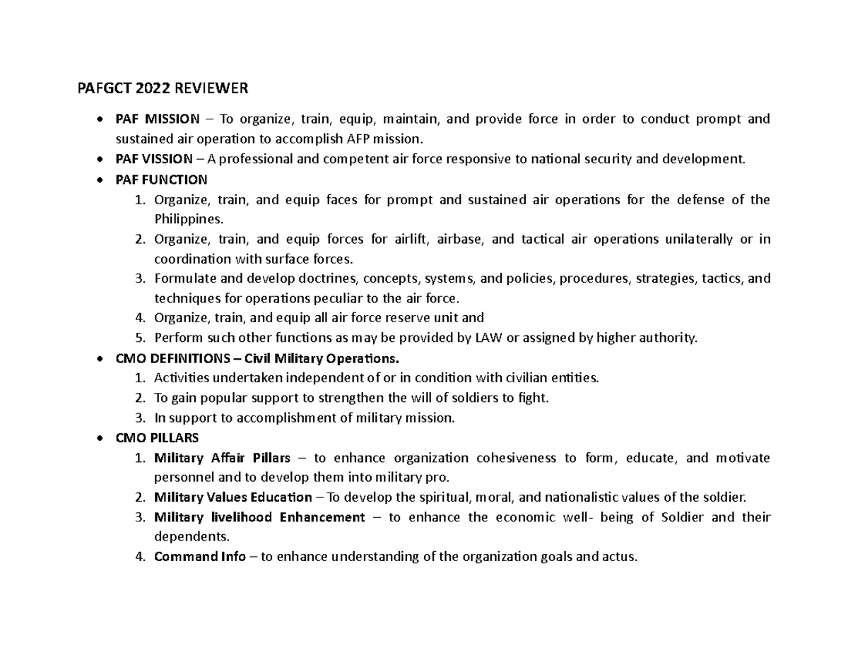 Pafgct-2022- Reviewer - PAFGCT 2022 REVIEWER PAF MISSION – To organize ...