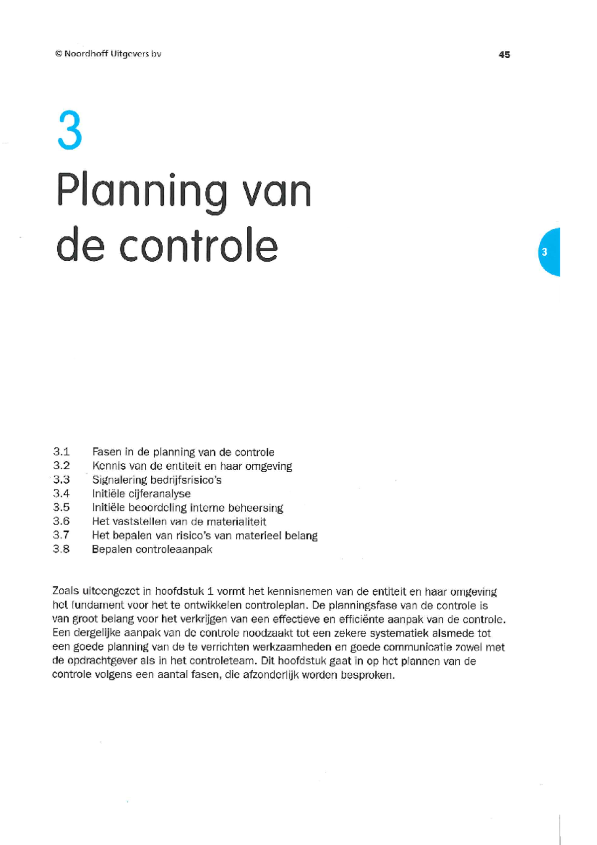 Hoofdstuk 3 planning van de controle - Controlewerkzaamheden 2.3 ...