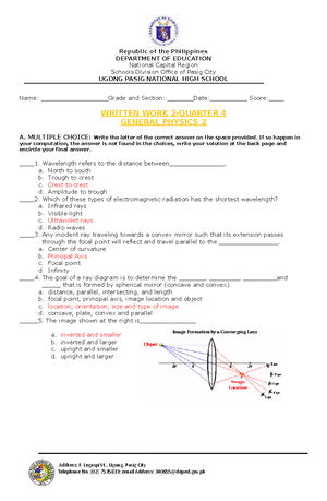 Worksheet for Mirrors and Lenses - Mirrors and Lenses Virtual Lab Name ...