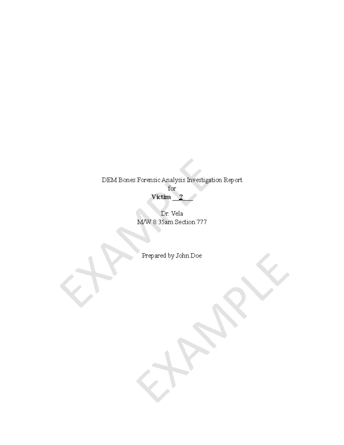 Example for Common Assignment - DEM Bones Forensic Analysis ...