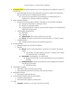 CMN 001 pt 2 - lecture notes - Presentation Aids Purposes increase the ...