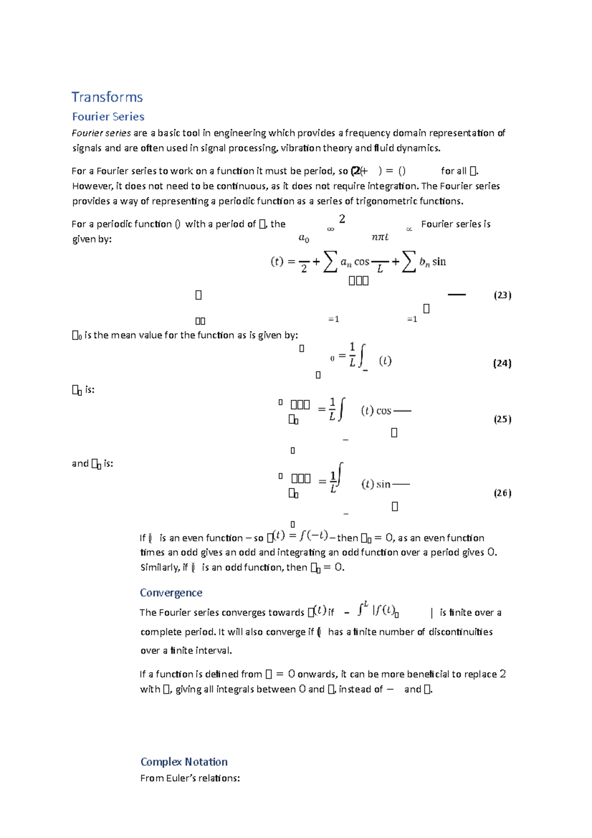 Transforms - Mathematics Notes - Transforms Fourier Series Fourier ...