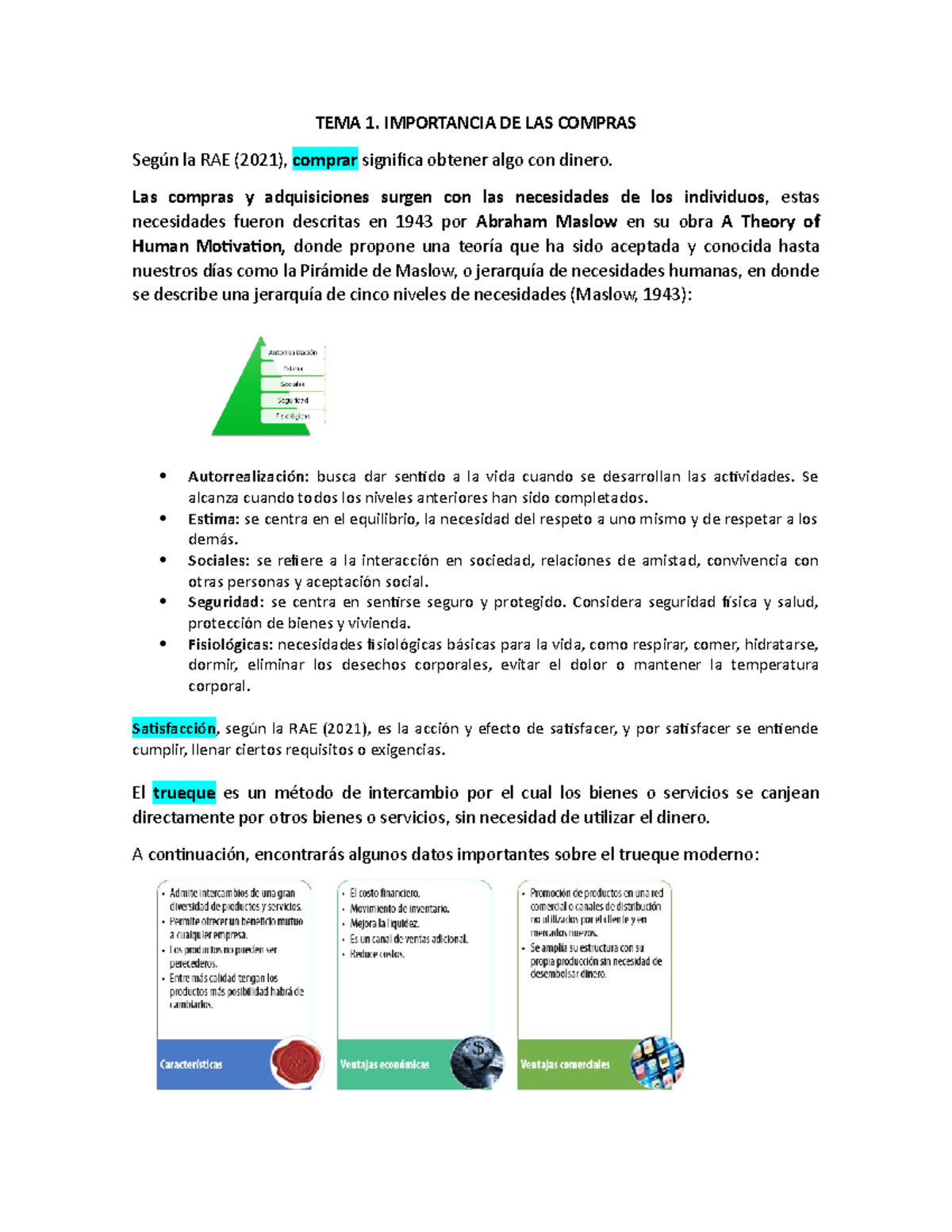 Fundamentoss - fundamentos - TEMA 1. IMPORTANCIA DE LAS COMPRAS Según ...