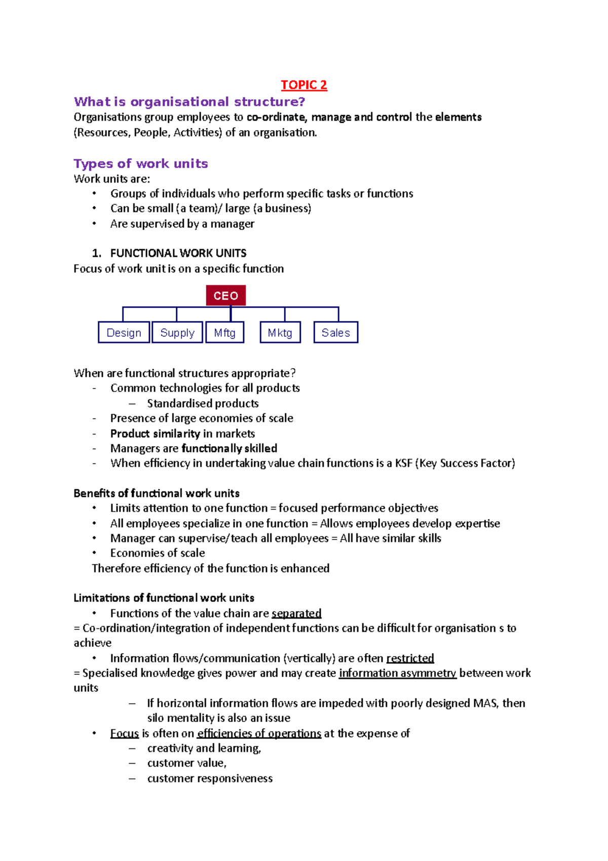 Accounting, Behaviour and Organisations Topic 2 Notes - TOPIC 2 What is ...