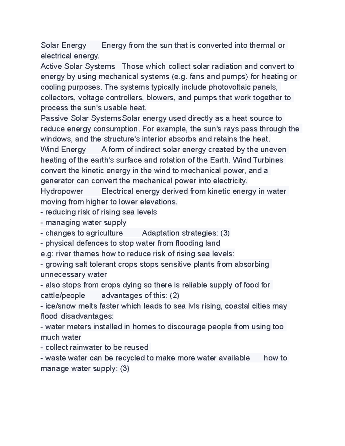 Geog419 8 - Lecture notes 8 - Solar Energy Energy from the sun that is ...