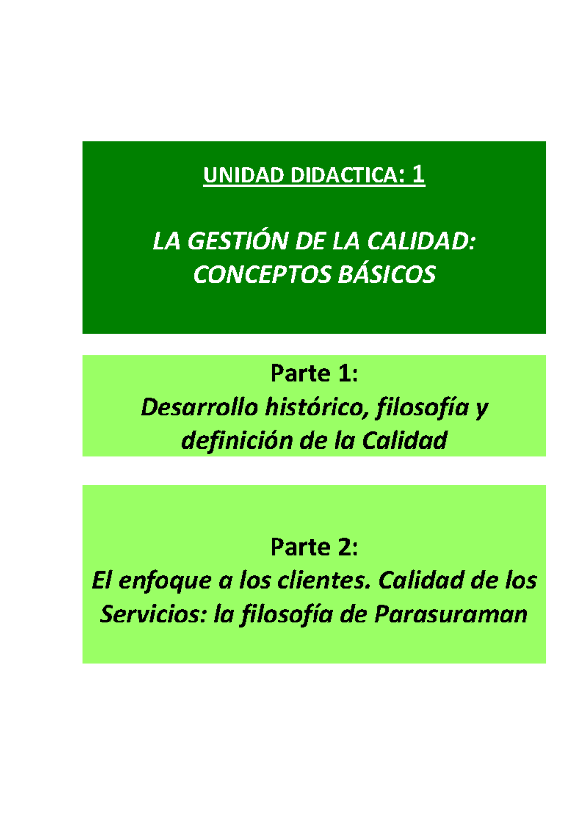 Documento 10123 - Conceptos básicos de calidad - UNIDAD DIDACTICA: 1 LA ...