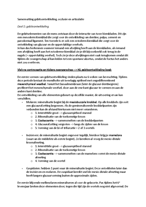 Gebitsontwikkeling de eerste wisselfase - Gebitsontwikkeling Deel IV ...