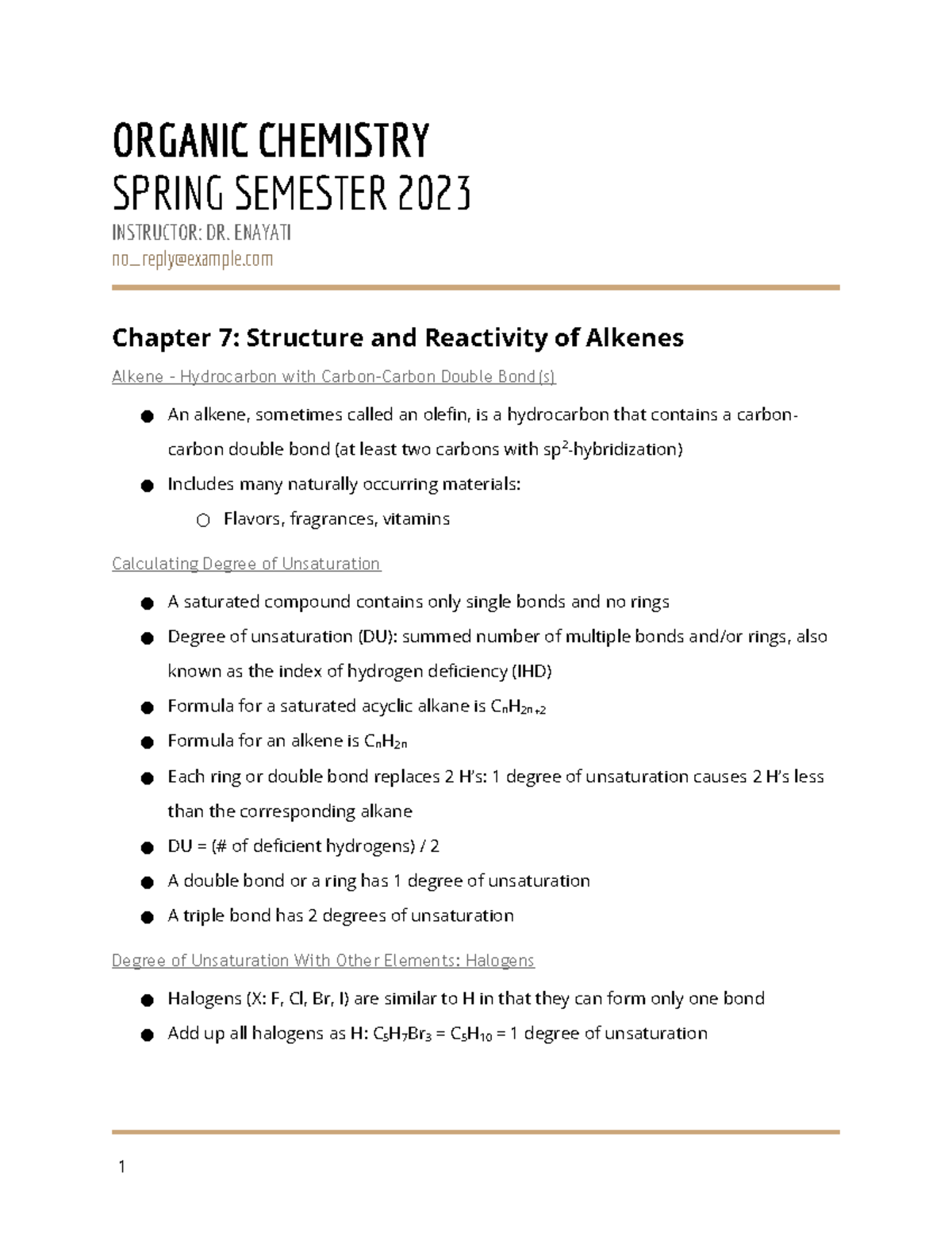 chapter 7 notes - CHM 3342 - Studocu