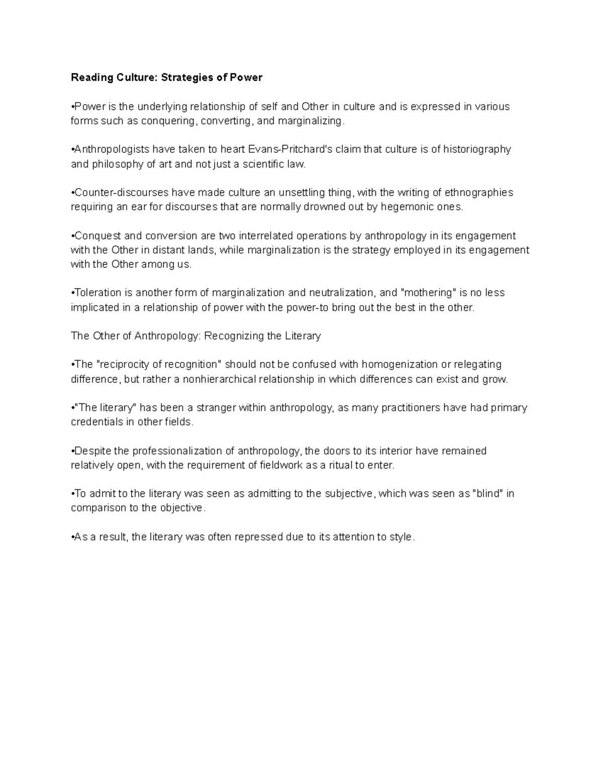 Reading Culture- Strategies of Power - Reading Culture: Strategies of ...