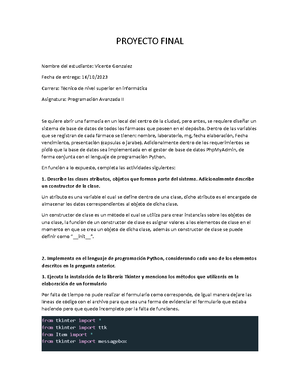 Plantilla evaluacion desarrollo - NOMBRE DE ASIGNATURA Nombre del estudiante: Vicente Gonzalez ...