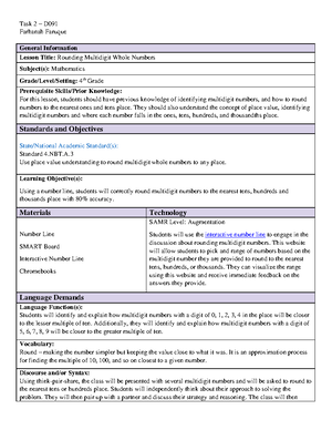 D095 Task 1 - Classroom Management Plan - Classroom Management Plan A1 ...
