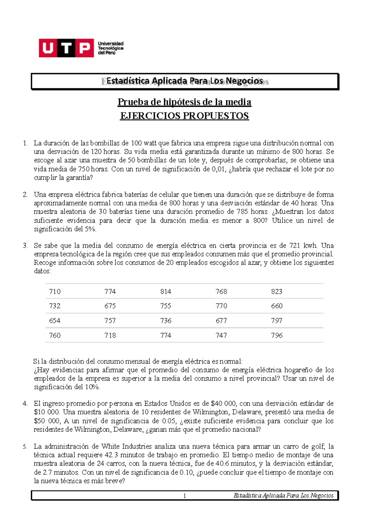 S12.s1 - Resolver ejercicios - Estadística Aplicada Para Los Negocios ...