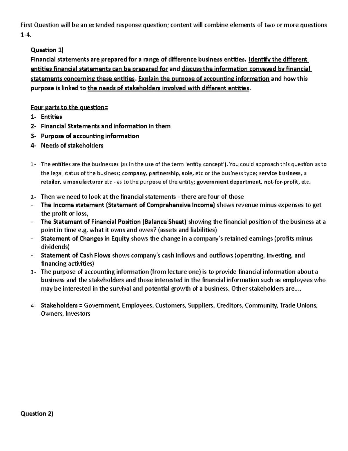 MID Sample - First Question will be an extended response question ...