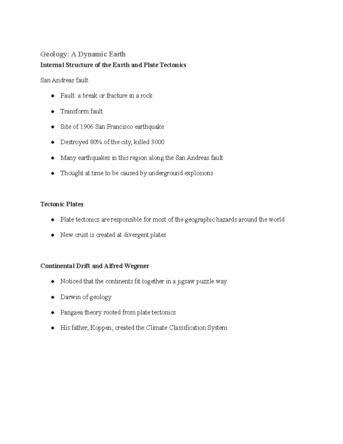 Physical Geography - Geology: A Dynamic Earth Internal Structure of the ...