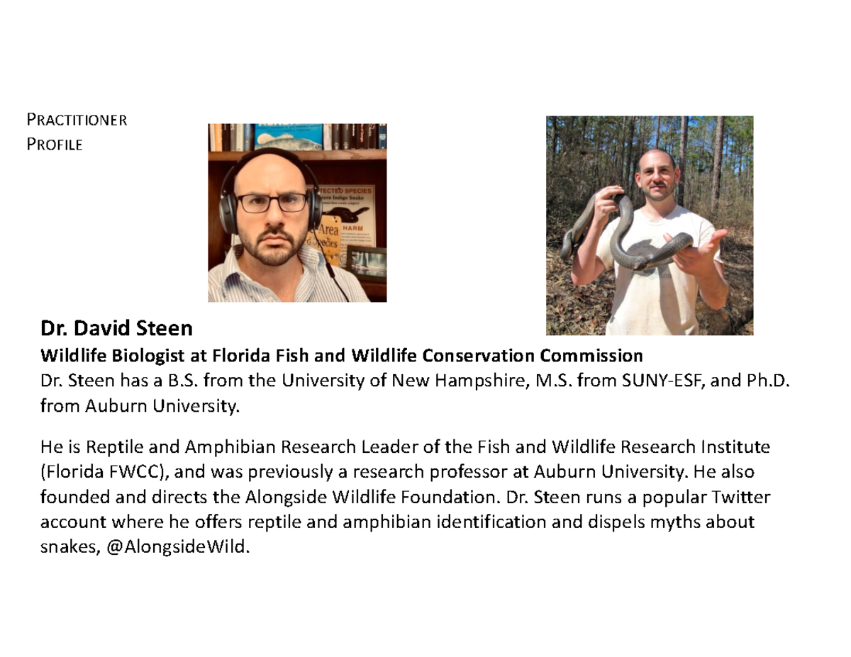 Lecture 4- Changing Populations - Dr. David Steen Wildlife Biologist at ...