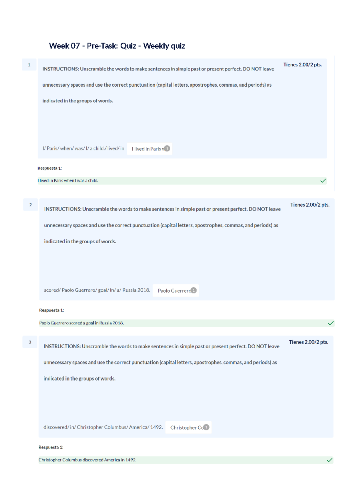 Week 07 - Pre-Task Quiz - Weekly quiz - Ingles IV - Studocu