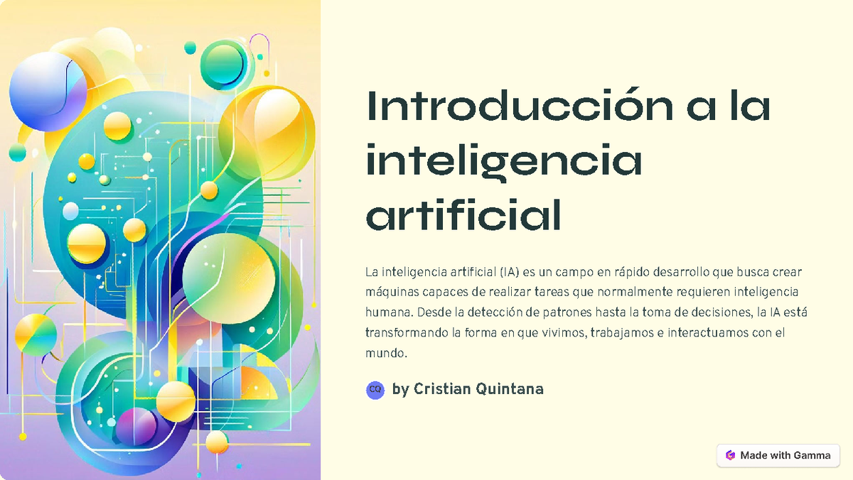 Introduccion a la inteligencia artificial. Referencias, oportunidades y ...