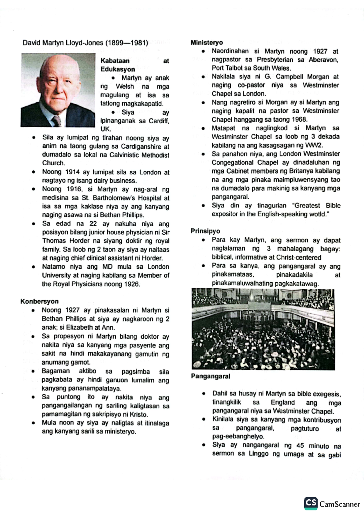 7 28 Mission Sunday David Martyn Lloyd Jones - David Martyn Ministeryo ...