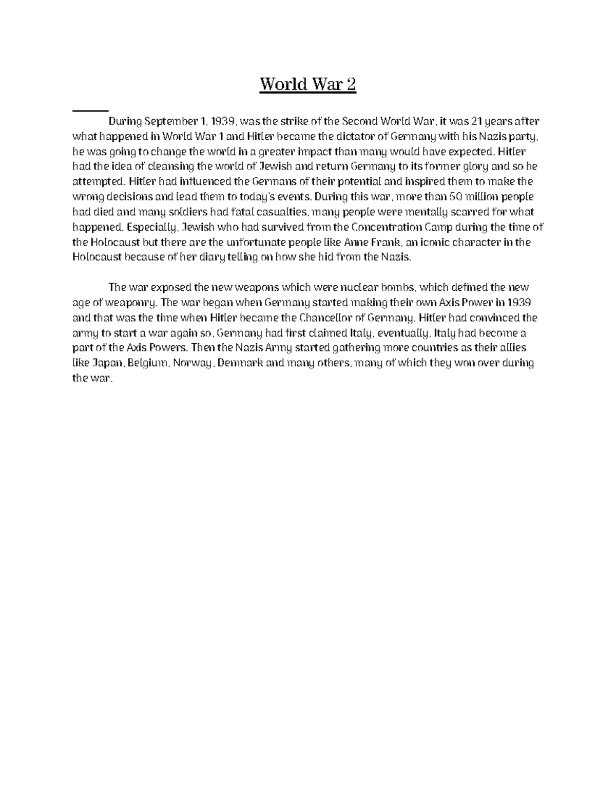 My Questions for History.docx - Google Docs - World War 2 During ...