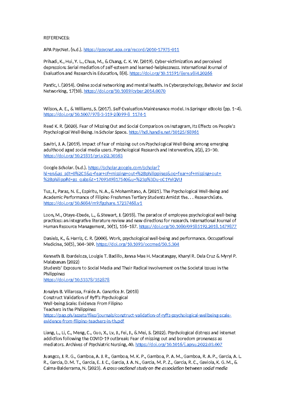 References - REFERENCES: APA PsycNet. (n.). psycnet.apa/record/2010 ...