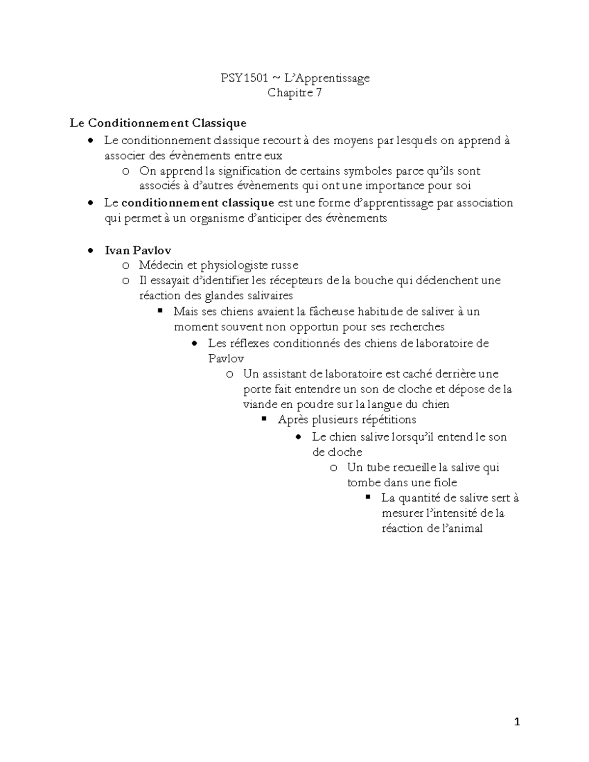Chapitre 7 - Prof: Christophe Fortin Winter 2019 - PSY1501 ~ L ...