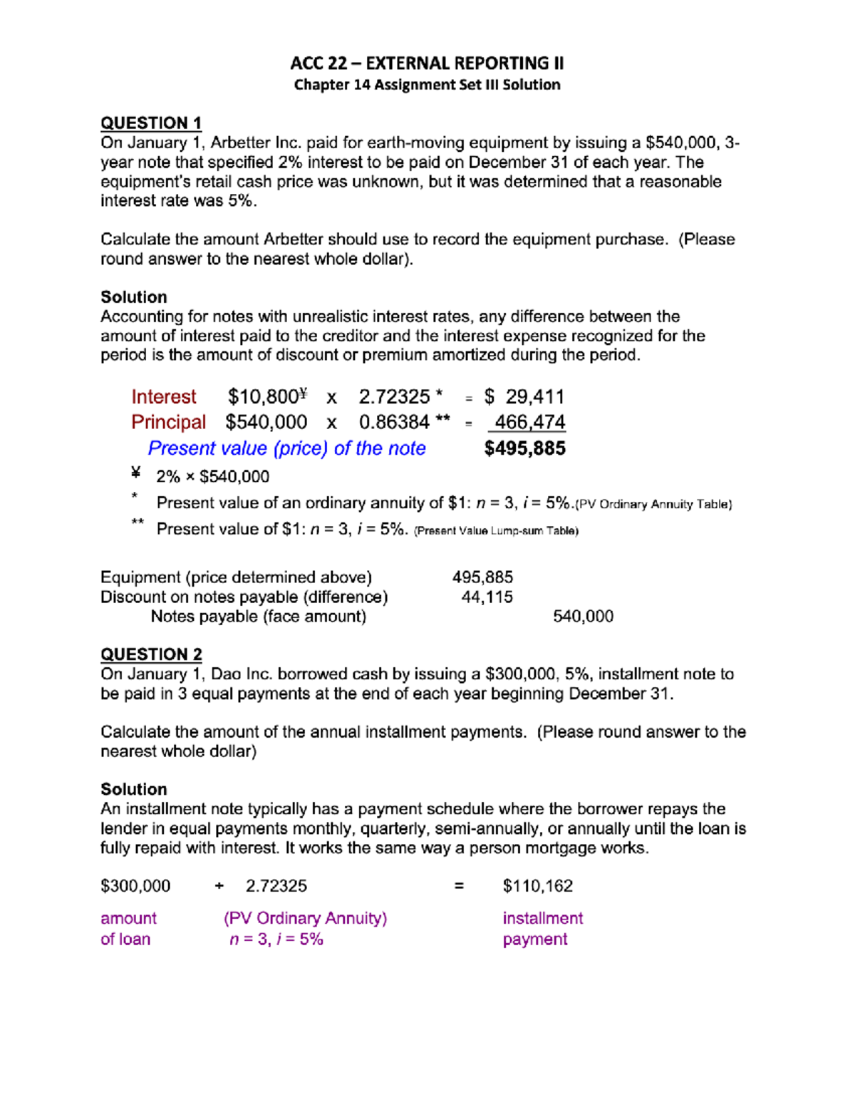 External Reporting Chapter 14 Set 3 Solution - ACC 22 - Studocu