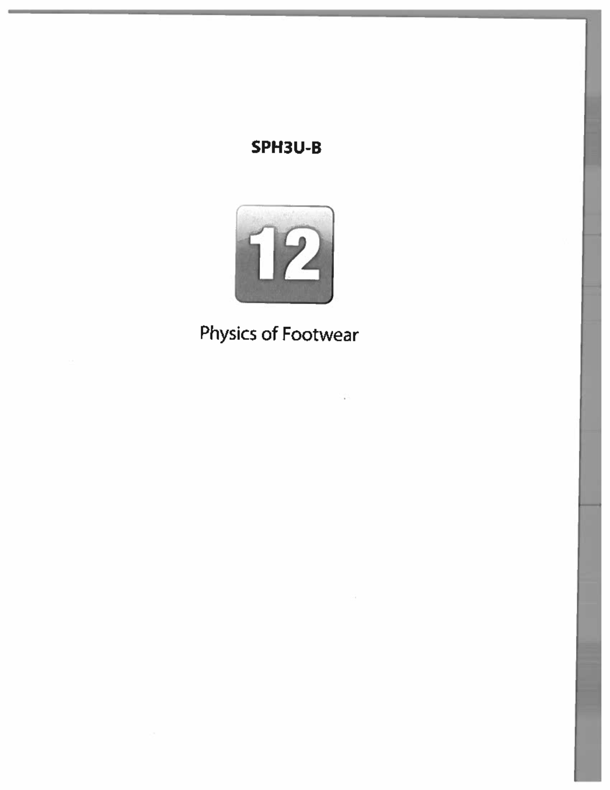 SPH3U Unit 3 Lesson 12 - ajksndjkandsjndjaksdnaksj - SPH3U-B Physics of ...